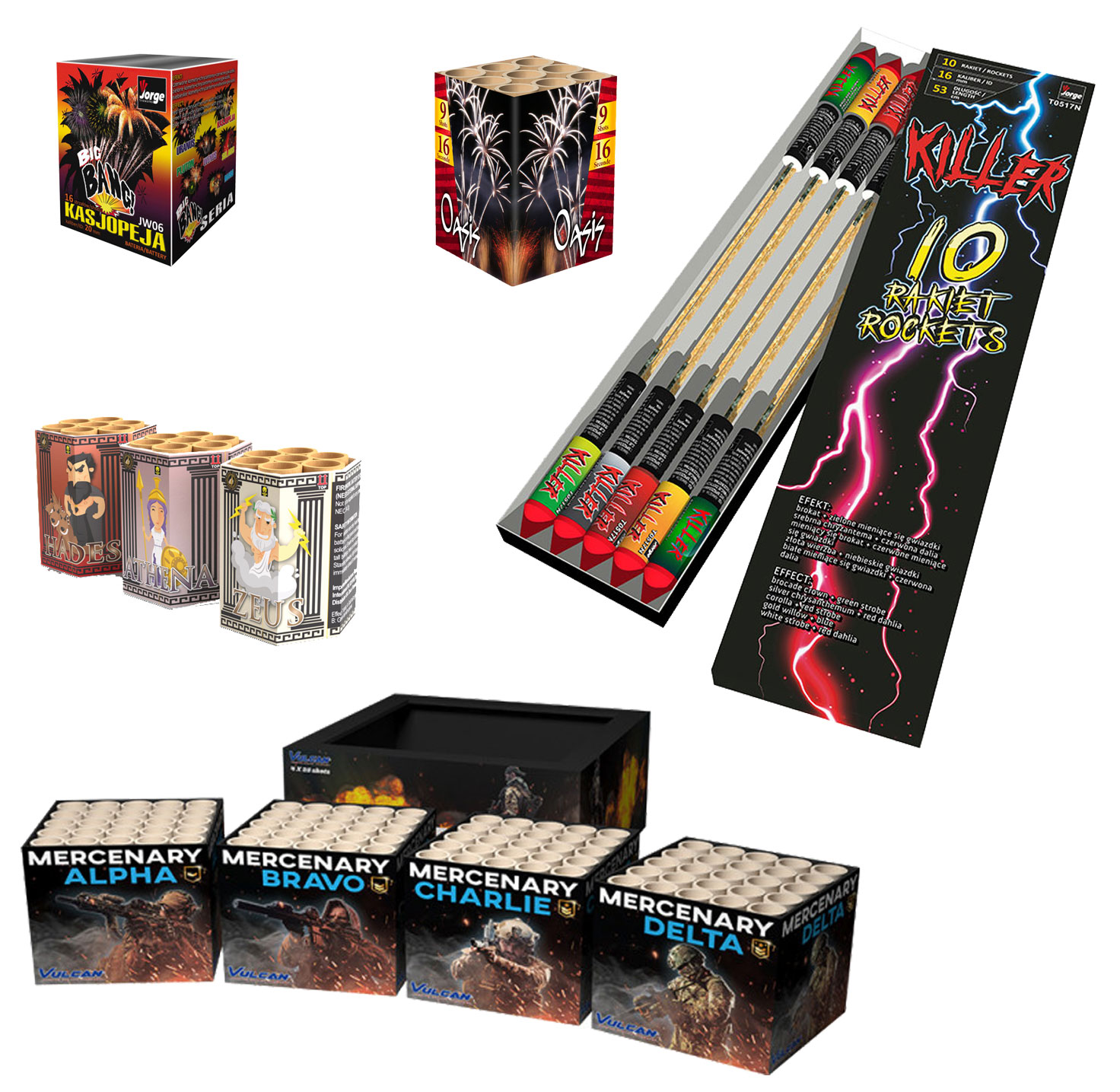 Bargain Display Kit 1 – 19 Aerial Display Fireworks | Astounded Fireworks