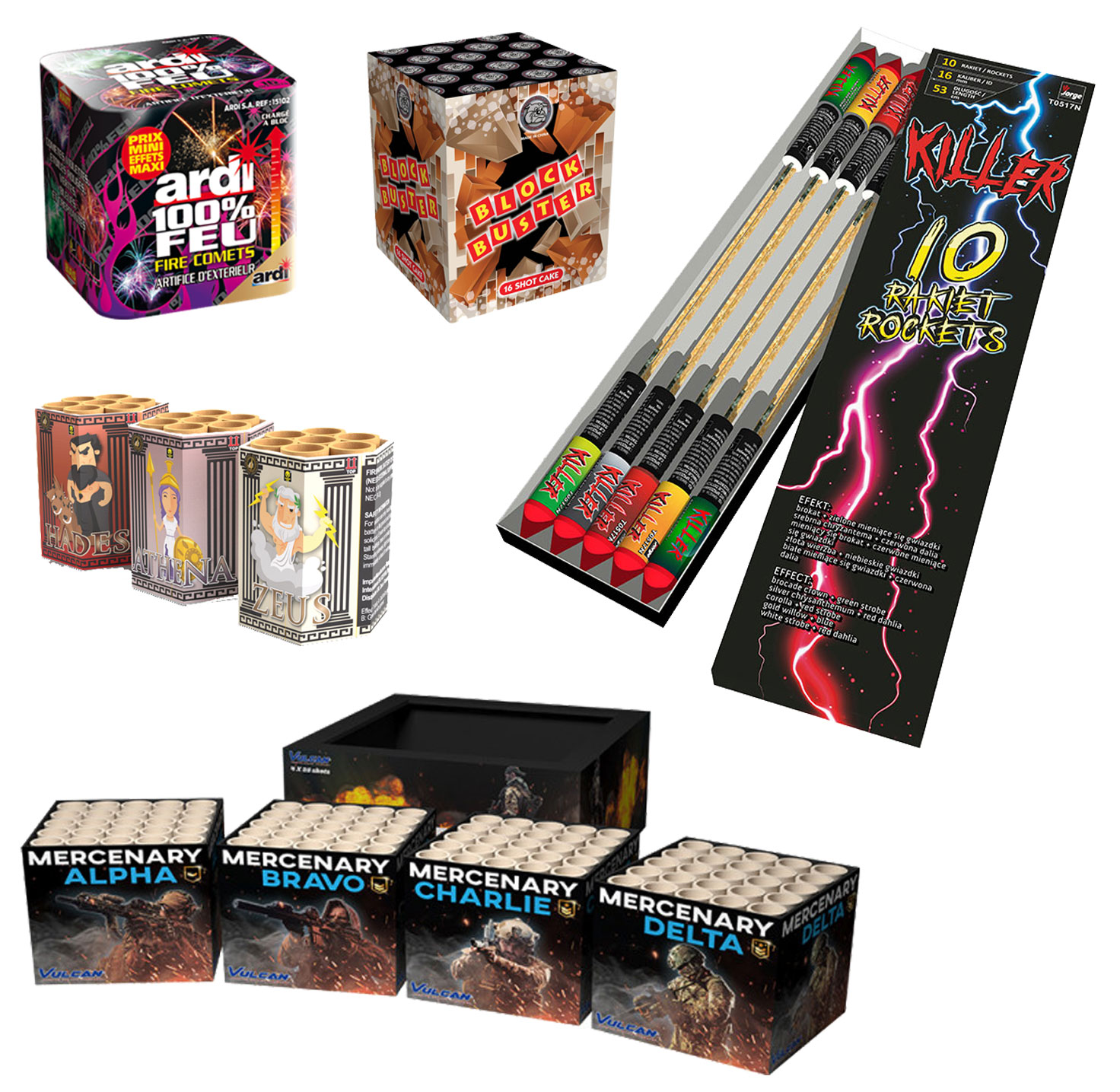 Bargain Display Kit 1 – 19 Aerial Display Fireworks | Astounded Fireworks