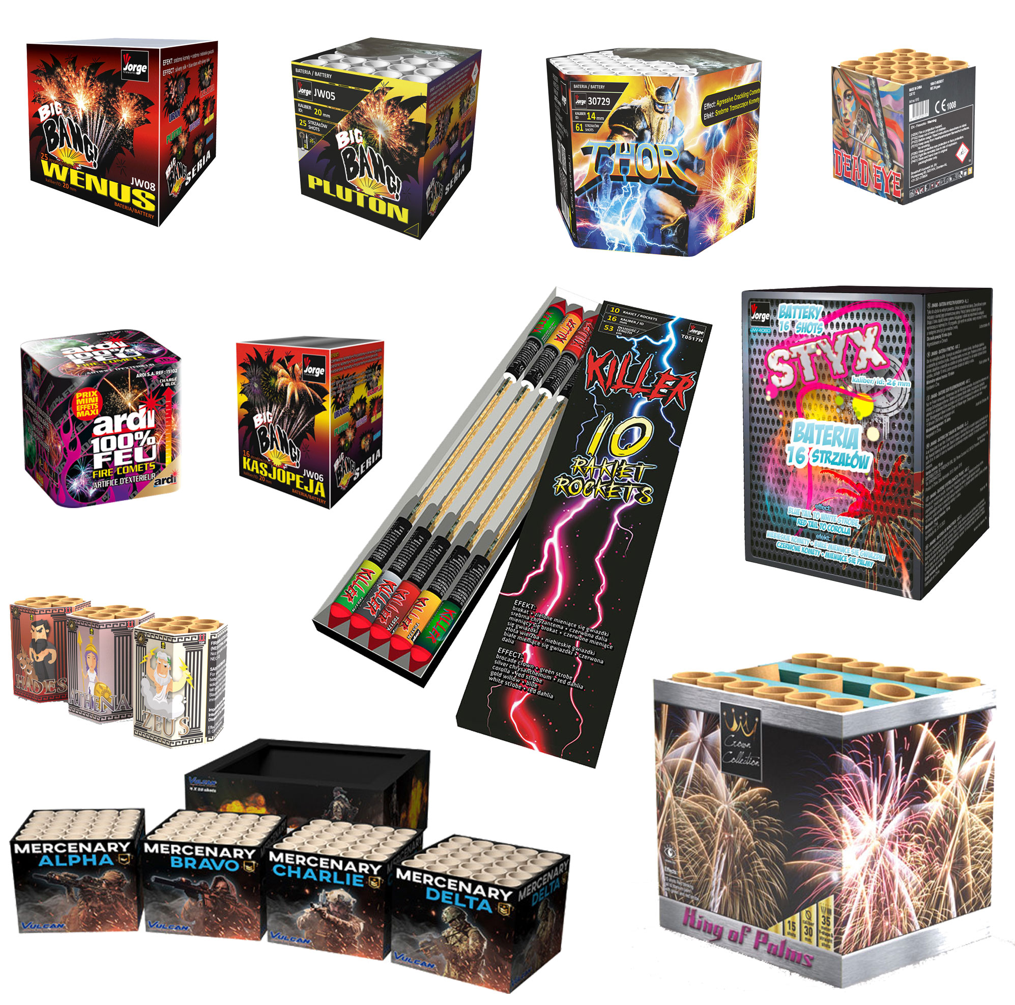 Bargain Display Kit 2 – 25 Aerial Display Fireworks | Astounded Fireworks
